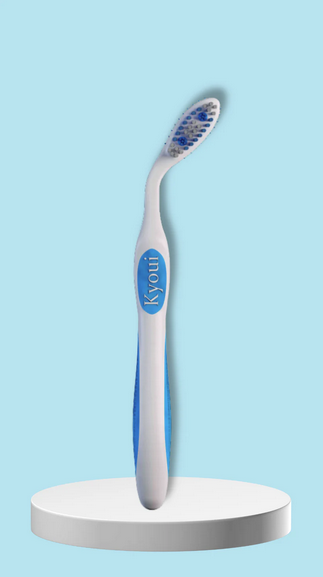 Curvy Angled Toothbrush for Adults Manual (BLUE OR PURPLE) – Aurora ...