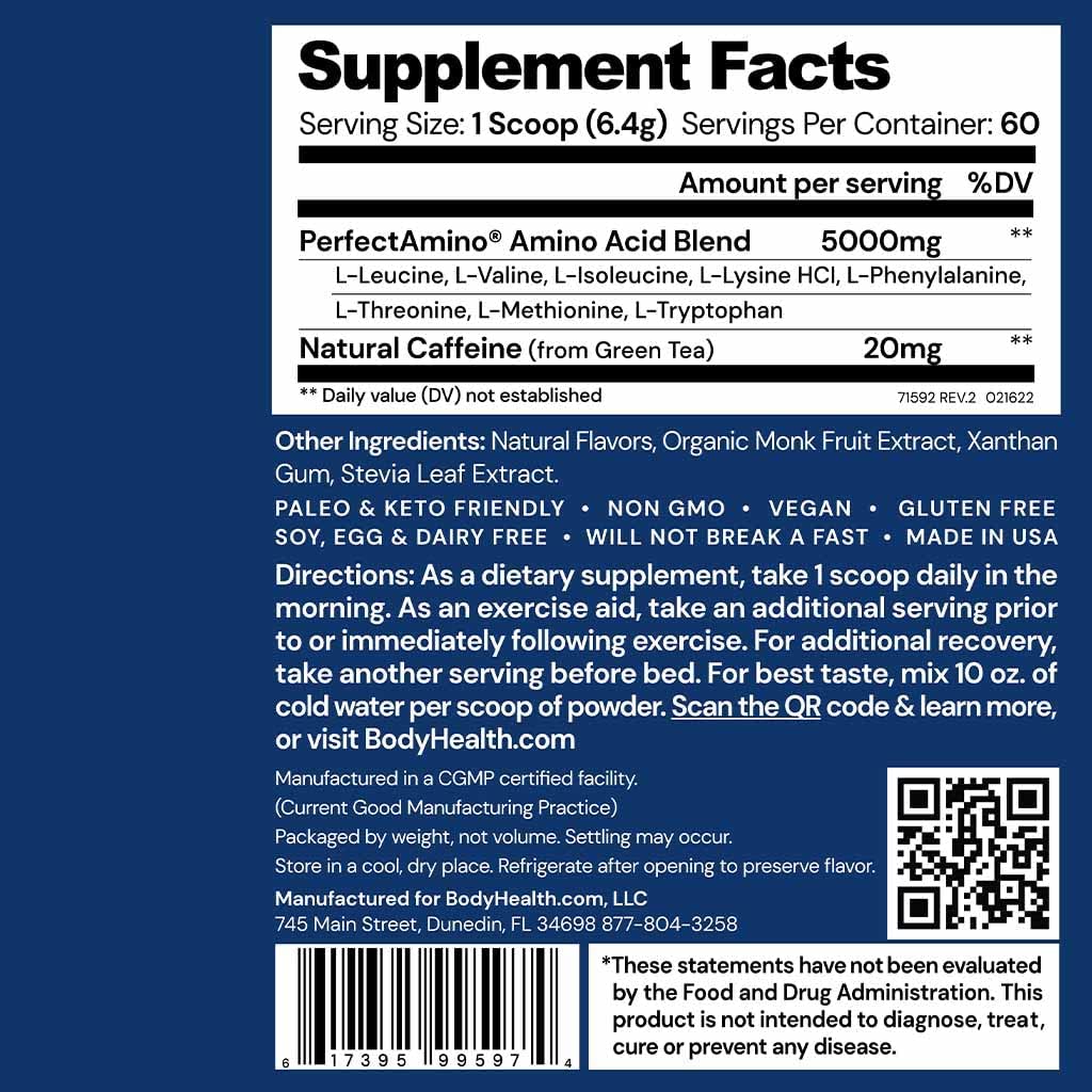 Perfect Amino XP Powder (Mocha Boost) 13.5oz – Aurora Health and Nutrition